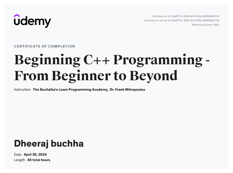 Dheeraj Buchha on LinkedIn: #cplusplus #programmingjourney #codinglife ... Dheeraj Buchha on LinkedIn: #cplusplus #programmingjourney #codinglife ...