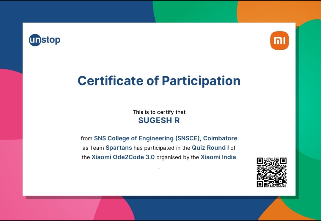 Sugesh R on LinkedIn: #sns #xiaomi #prepinsta #snsinstitutions Sugesh R on LinkedIn: #sns #xiaomi #prepinsta #snsinstitutions