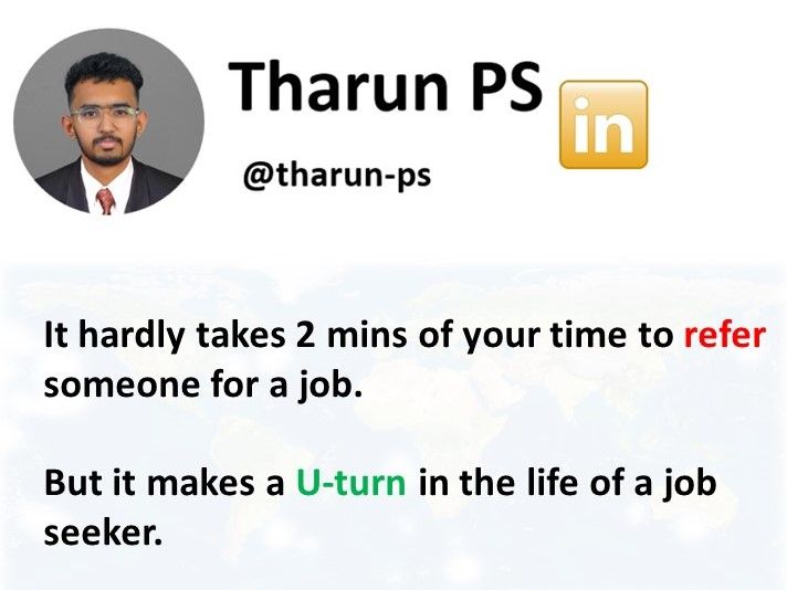 How referral can boost a job seeker's career | Tharun PS posted on the ... How referral can boost a job seeker's career | Tharun PS posted on the ...