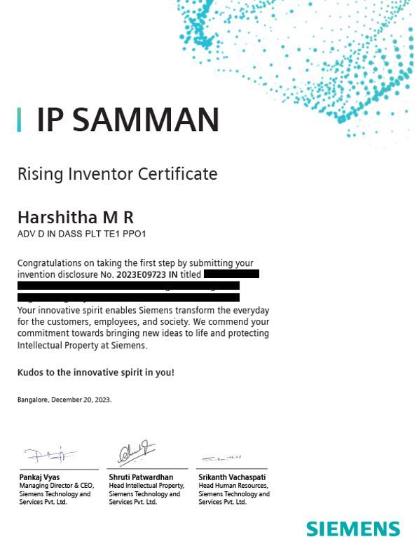 Harshitha M R on LinkedIn: #ipsamman #innovationmilestone | 54 comments Harshitha M R on LinkedIn: #ipsamman #innovationmilestone | 54 comments