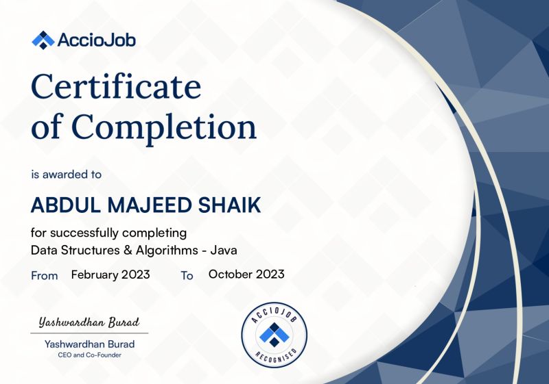 ABDUL SHAIK on LinkedIn: #datastructures #algorithms #acciojob # ... ABDUL SHAIK on LinkedIn: #datastructures #algorithms #acciojob # ...