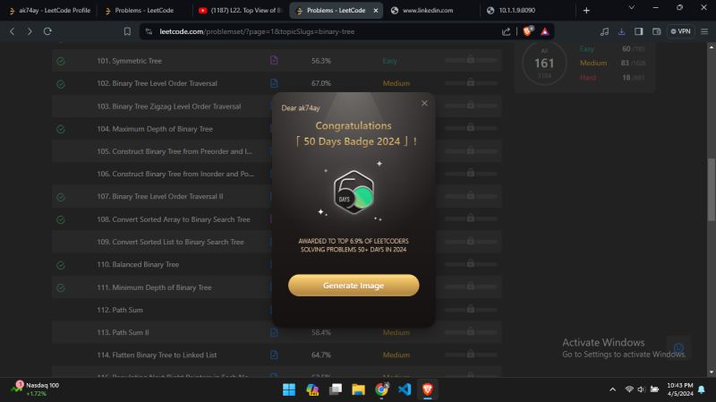 Akshay Pant on LinkedIn: 100 days DSA revision challenge. Day 54/100 ... Akshay Pant on LinkedIn: 100 days DSA revision challenge. Day 54/100 ...