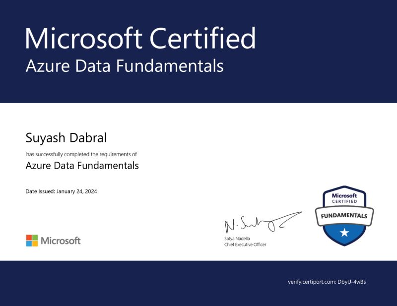 Suyash D. on LinkedIn: #connections #azure #microsoft #azurecloud #dp900 Suyash D. on LinkedIn: #connections #azure #microsoft #azurecloud #dp900