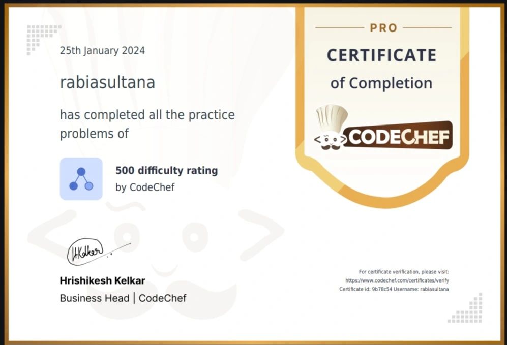Shaik Rabia Sultana on LinkedIn: #helloconnections #codechef Shaik Rabia Sultana on LinkedIn: #helloconnections #codechef