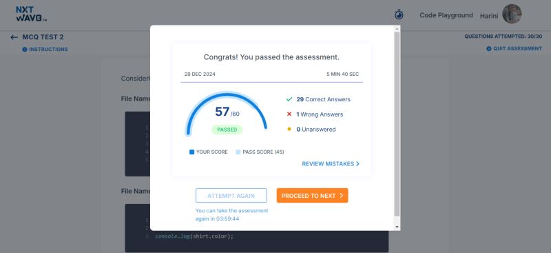 Harini Ramaraj on LinkedIn: #day66 #100daysofcode #nodejs #mocktest # ... Harini Ramaraj on LinkedIn: #day66 #100daysofcode #nodejs #mocktest # ...