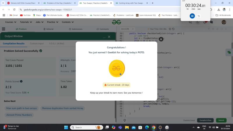 Teja Chidapana on LinkedIn: #day20 #geeksstreak2024 #dsa #java #dsa ... Teja Chidapana on LinkedIn: #day20 #geeksstreak2024 #dsa #java #dsa ...