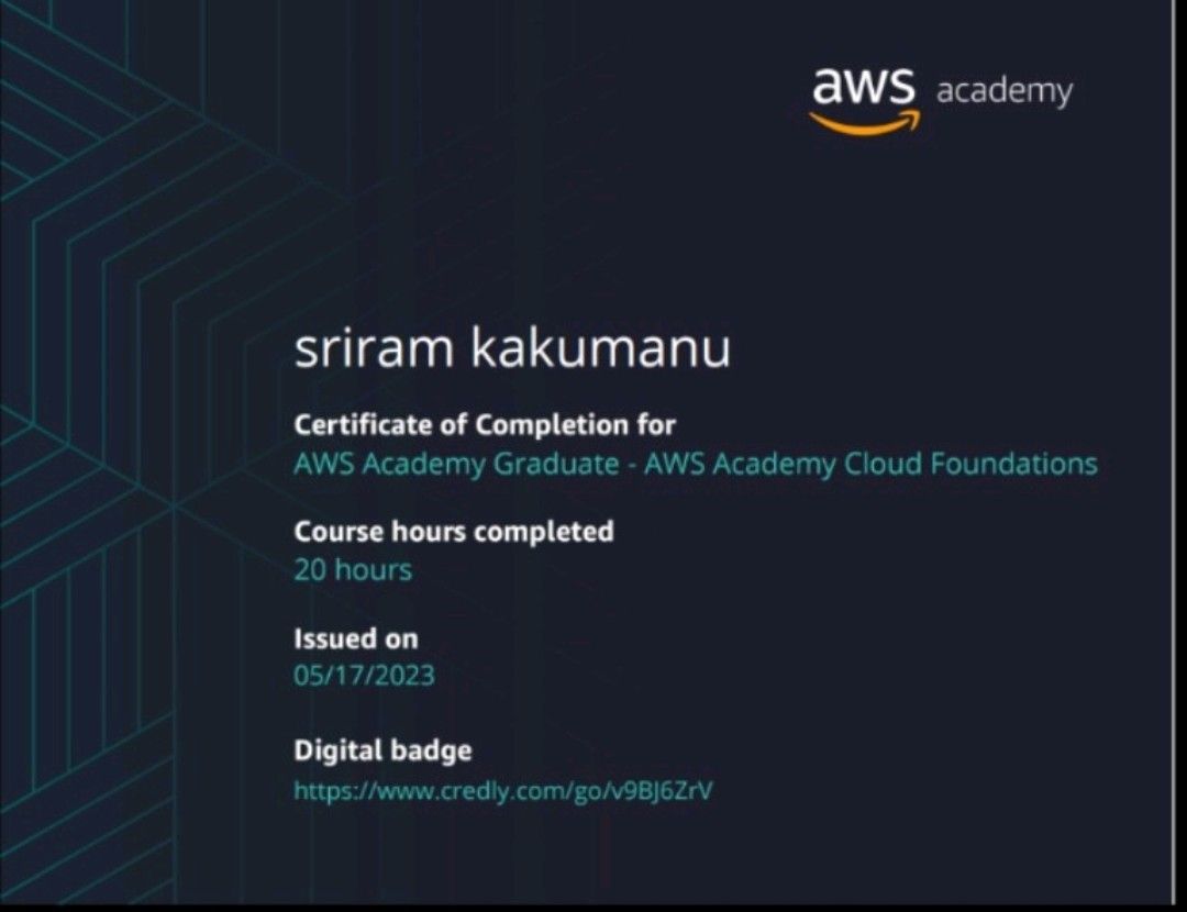 Kakumanu Sriram on LinkedIn: #opportunity #thankyou #aws #amazon # ... Kakumanu Sriram on LinkedIn: #opportunity #thankyou #aws #amazon # ...