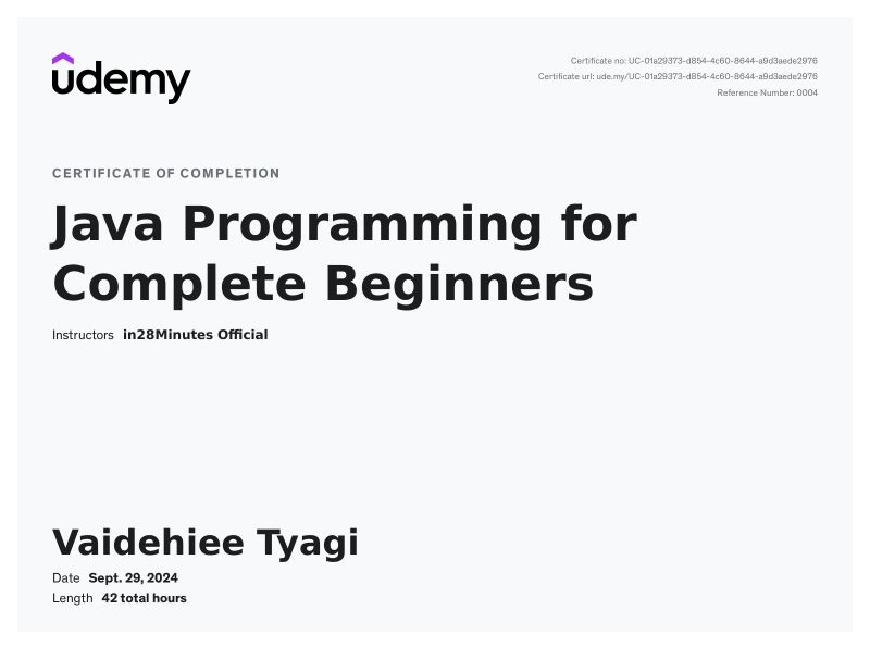 Vaidehiee Tyagi on LinkedIn: #java #programming #oop # ... Vaidehiee Tyagi on LinkedIn: #java #programming #oop # ...