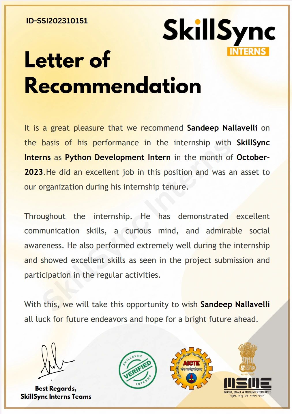 SANDEEP NALLAVELLI on LinkedIn: #recommendation #gratitude #skillsync SANDEEP NALLAVELLI on LinkedIn: #recommendation #gratitude #skillsync