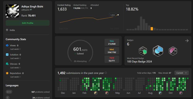Aditya Singh Bisht on LinkedIn: #leetcode #codingjourney #milestone # ... Aditya Singh Bisht on LinkedIn: #leetcode #codingjourney #milestone # ...