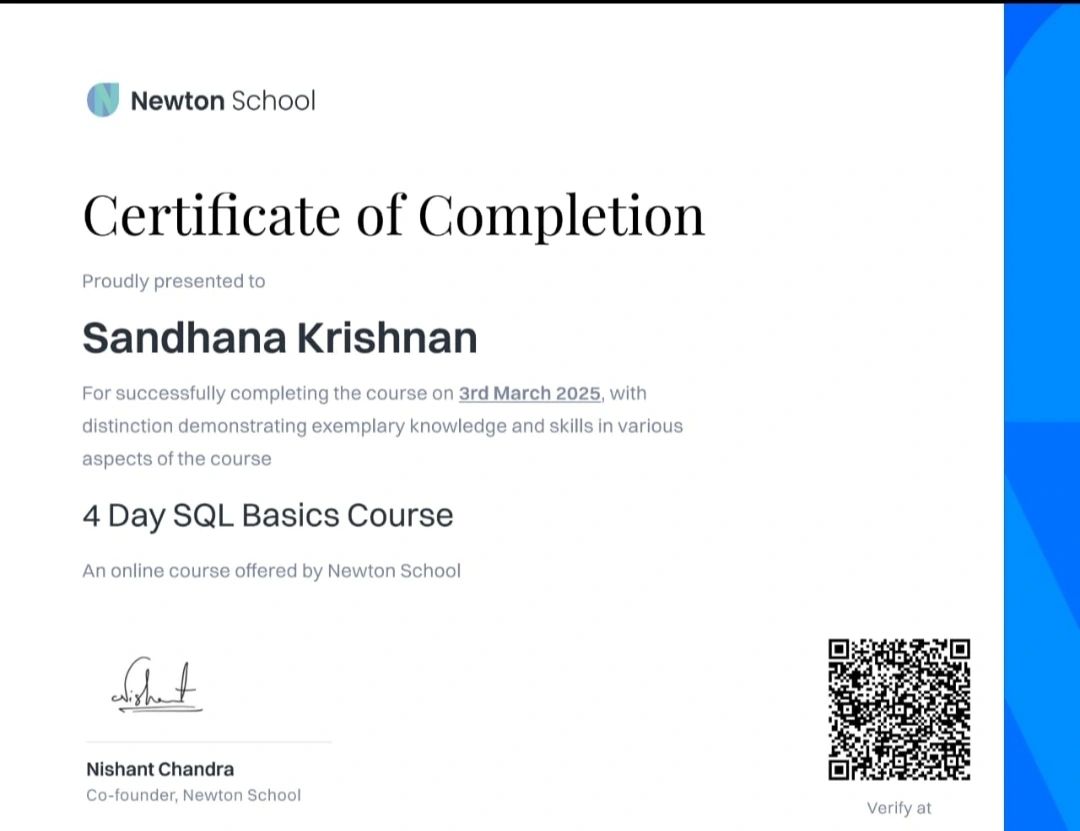#sql #datascience #learning #newtonschool #problemsolving #growth ... #sql #datascience #learning #newtonschool #problemsolving #growth ...