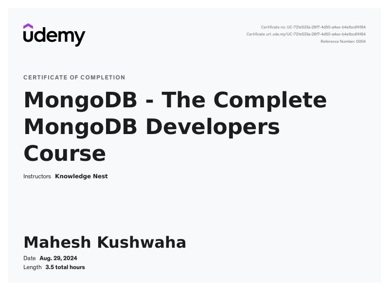 Mahesh Kushwaha on LinkedIn: #mongodb #nosql #database # ... Mahesh Kushwaha on LinkedIn: #mongodb #nosql #database # ...