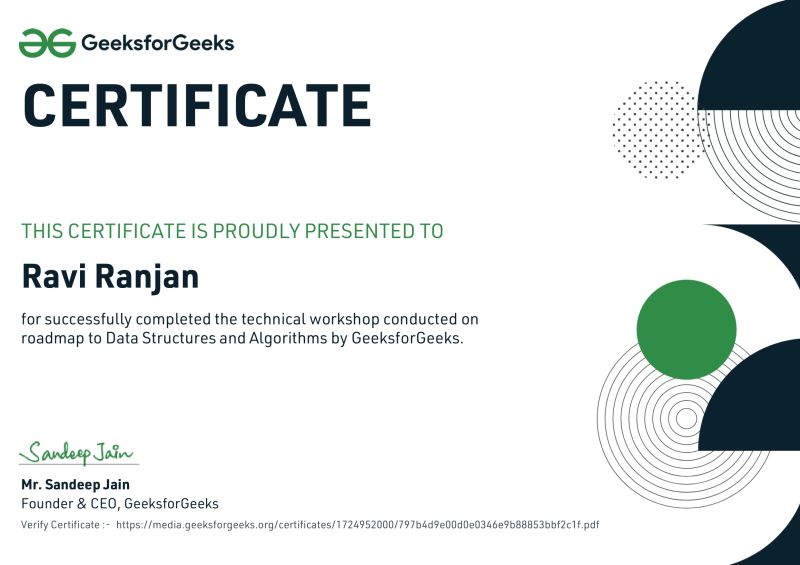 Ravi Ranjan on LinkedIn: #datastructures #algorithms #geeksforgeeks # ... Ravi Ranjan on LinkedIn: #datastructures #algorithms #geeksforgeeks # ...