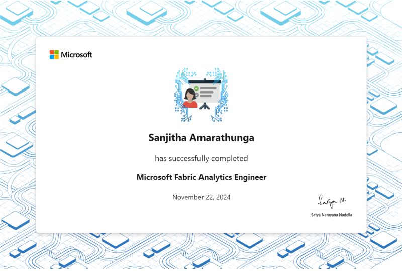 Sanjitha Amarathunga on LinkedIn: Today I earned my Sanjitha Amarathunga on LinkedIn: Today I earned my