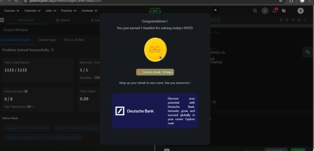 Soumya Mishra on LinkedIn: #geeksforgeeks #geekstreak2024 #deutschebank ... Soumya Mishra on LinkedIn: #geeksforgeeks #geekstreak2024 #deutschebank ...