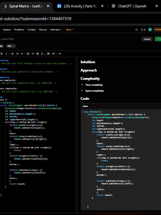 Palle Narasimha on LinkedIn: #leetcode #java #matrixtraversal # ... Palle Narasimha on LinkedIn: #leetcode #java #matrixtraversal # ...