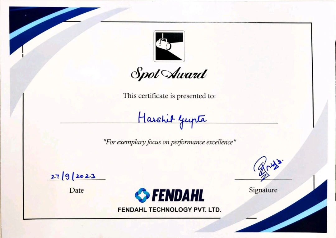 Harshit Gupta on LinkedIn: #recognitionawards Harshit Gupta on LinkedIn: #recognitionawards