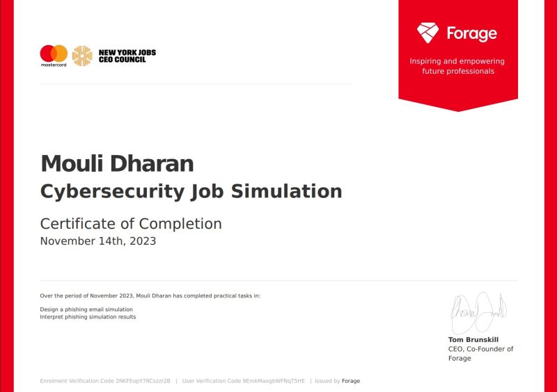 Mouli Dharan on LinkedIn: Mastercard Cybersecurity virtual experience ... Mouli Dharan on LinkedIn: Mastercard Cybersecurity virtual experience ...
