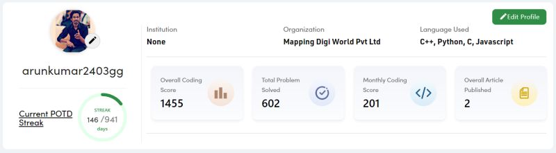 How I solved 600+ DSA problems on GeeksforGeeks | Arun Kumar posted on ... How I solved 600+ DSA problems on GeeksforGeeks | Arun Kumar posted on ...