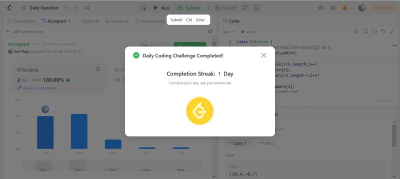 Arif Reja on LinkedIn: #coding #leetcode #problemsolving #growthmindset Arif Reja on LinkedIn: #coding #leetcode #problemsolving #growthmindset