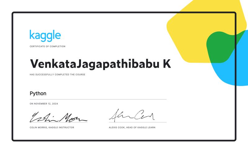 VenkataJagapathiBabu K on LinkedIn: #python #kaggle #machinelearning # ... VenkataJagapathiBabu K on LinkedIn: #python #kaggle #machinelearning # ...