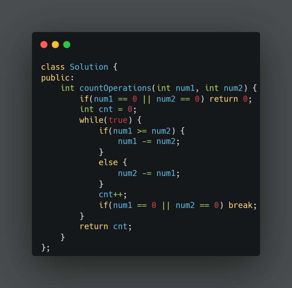 LeetCode Problem 2169: Count Operations | Dev Gupta posted on the topic ... LeetCode Problem 2169: Count Operations | Dev Gupta posted on the topic ...