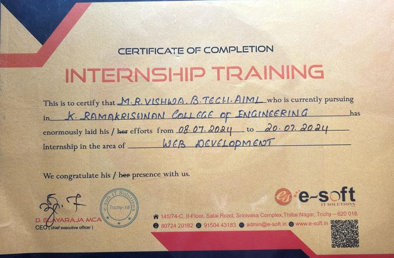 vishwa M. R on LinkedIn: #webdev #codingjourney #internshipexperience vishwa M. R on LinkedIn: #webdev #codingjourney #internshipexperience