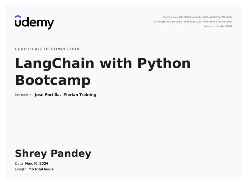 Shrey Pandey on LinkedIn: #langchain #python #ai #machinelearning # ... Shrey Pandey on LinkedIn: #langchain #python #ai #machinelearning # ...