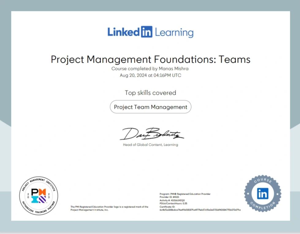 Manas Mishra on LinkedIn: #projectmanagement #teamleadership # ... Manas Mishra on LinkedIn: #projectmanagement #teamleadership # ...