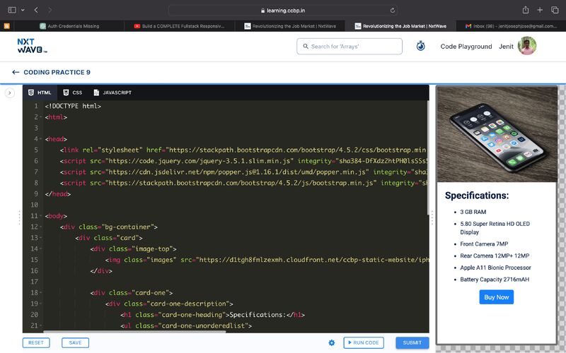 Jenit Joseph Jose on LinkedIn: #day6 #ccbp #nxtwave #30daysofcode # ... Jenit Joseph Jose on LinkedIn: #day6 #ccbp #nxtwave #30daysofcode # ...