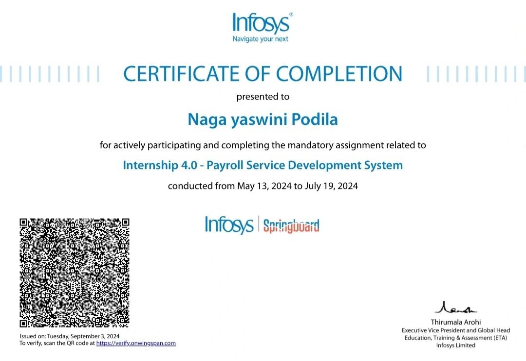 Podila. Nagayaswini on LinkedIn: #infosysspringboard #python # ... Podila. Nagayaswini on LinkedIn: #infosysspringboard #python # ...