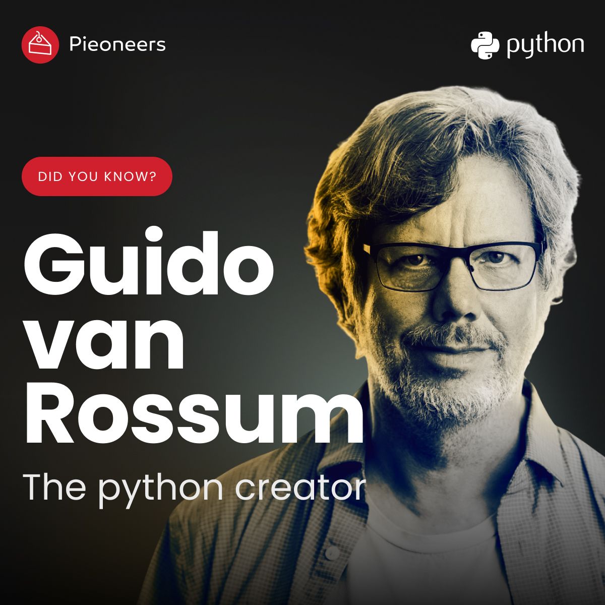 Pieoneers Software on LinkedIn: #python #guidovanrossum #programming # ... Pieoneers Software on LinkedIn: #python #guidovanrossum #programming # ...