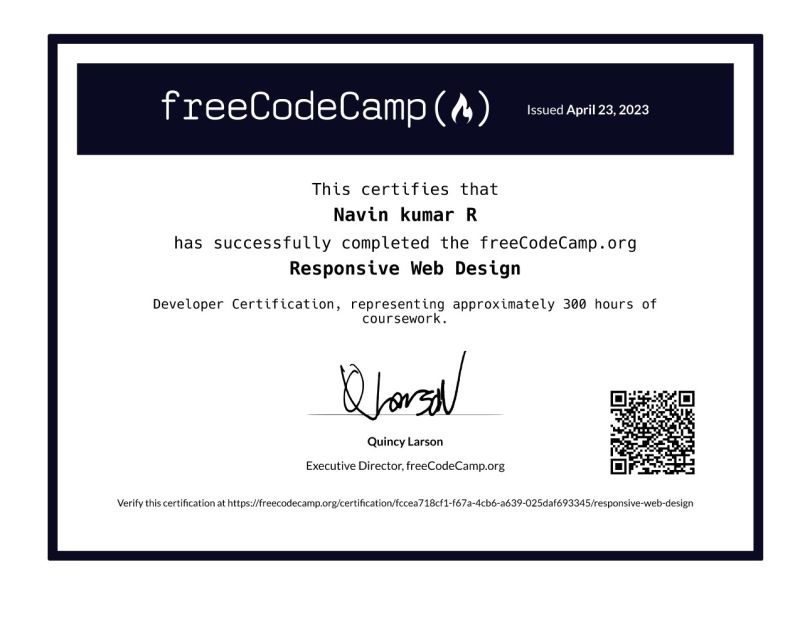 Navin Kumar R on LinkedIn: #connections #html #css #freecodecamp Navin Kumar R on LinkedIn: #connections #html #css #freecodecamp