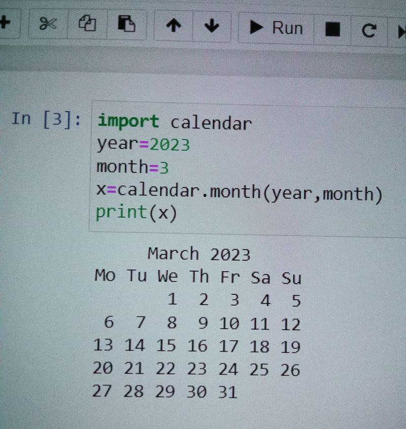 Pooja Namdev on LinkedIn: #python #calendar #coding Pooja Namdev on LinkedIn: #python #calendar #coding