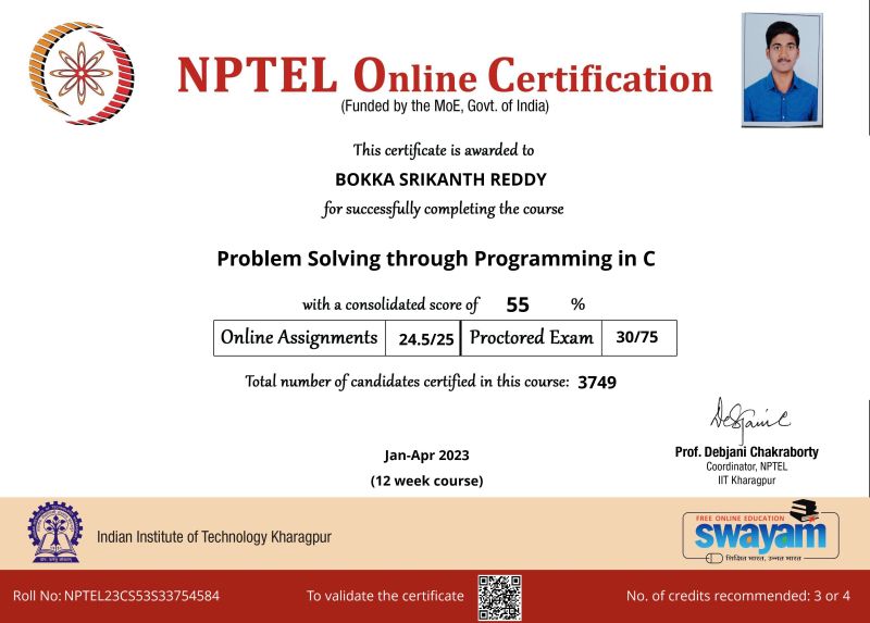 #connections #programmingjourney #nptel | Srikanth Reddy #connections #programmingjourney #nptel | Srikanth Reddy