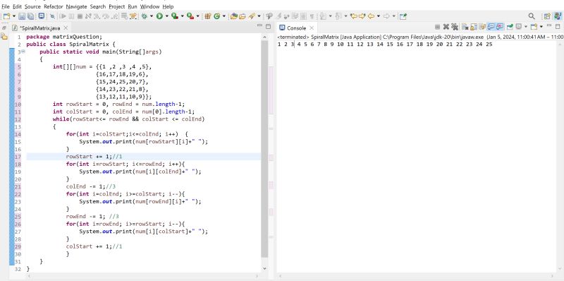 How I solved Spiral Matrix problem in zoho | VENKATRAMANA M posted on ... How I solved Spiral Matrix problem in zoho | VENKATRAMANA M posted on ...