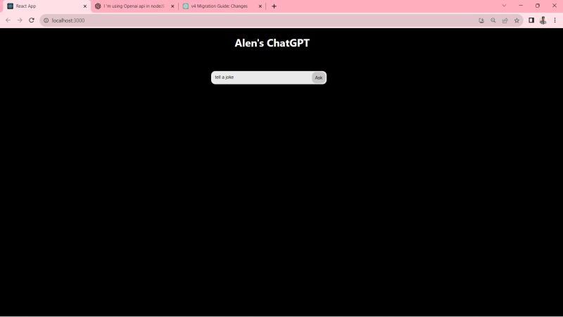 Alen T Santhosh on LinkedIn: #reactjs #expressjs #nodejs #chatgpt Alen T Santhosh on LinkedIn: #reactjs #expressjs #nodejs #chatgpt
