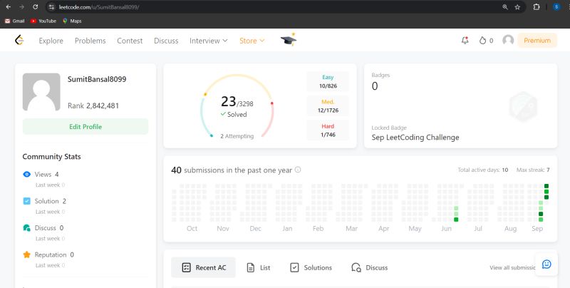 Sumit Bansal on LinkedIn: Day - 6 of my leetcode journey. Sumit Bansal on LinkedIn: Day - 6 of my leetcode journey.