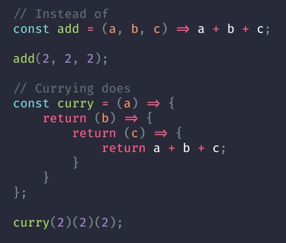 JavaScript: Currying π π₯ Transforms a function with multiple argument ... JavaScript: Currying π π₯ Transforms a function with multiple argument ...