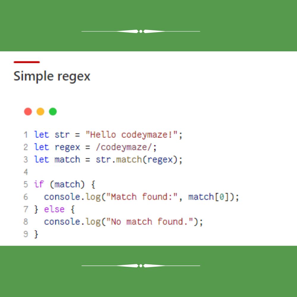 Codey Maze on LinkedIn: #javascript #regex #webdevelopment #programming ... Codey Maze on LinkedIn: #javascript #regex #webdevelopment #programming ...