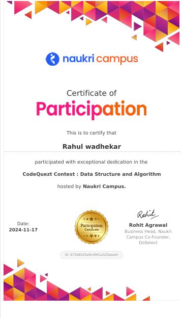 Rahul wadhekar on LinkedIn: #datastructures #algorithms #codingninjas # ... Rahul wadhekar on LinkedIn: #datastructures #algorithms #codingninjas # ...
