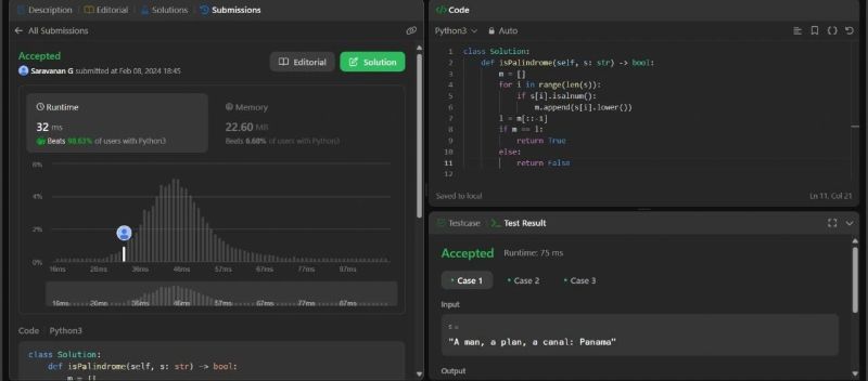 LeetCode Realm challenge: Valid Palindrome | Saravanan G posted on the ... LeetCode Realm challenge: Valid Palindrome | Saravanan G posted on the ...
