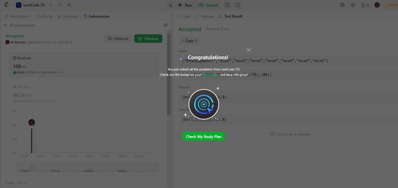 Conquered Blind 75 on LeetCode | Abdullah Al Mamun posted on the topic ... Conquered Blind 75 on LeetCode | Abdullah Al Mamun posted on the topic ...