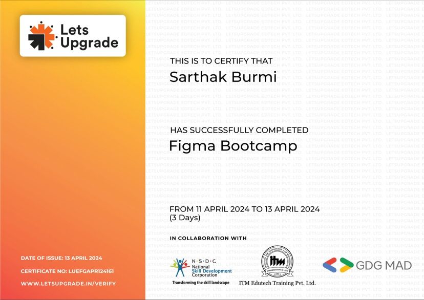 Completed Figma Bootcamp with LetsUpgrade | Sarthak Burmi posted on the ... Completed Figma Bootcamp with LetsUpgrade | Sarthak Burmi posted on the ...