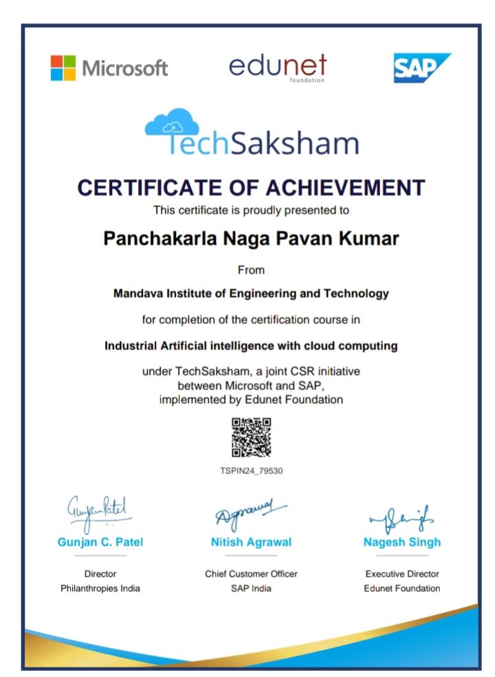 Panchakarla Naga Pavan Kumar posted on LinkedIn Panchakarla Naga Pavan Kumar posted on LinkedIn