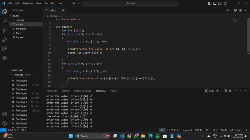 Shourya Vardhan on LinkedIn: #cprogramming #arraysinc #2darray # ... Shourya Vardhan on LinkedIn: #cprogramming #arraysinc #2darray # ...