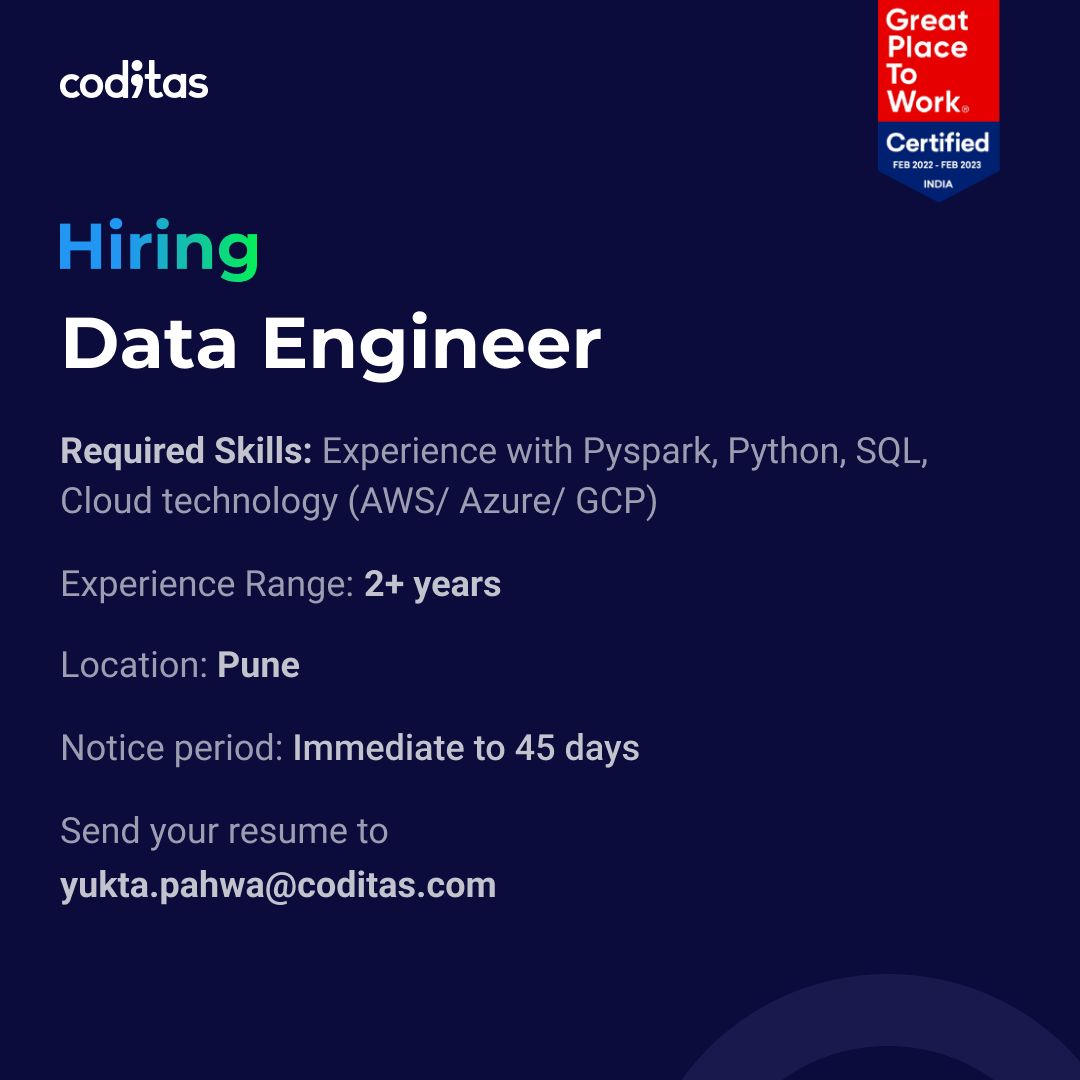 Ankit Rai on LinkedIn: #connections #hiring #dataengineer # ... Ankit Rai on LinkedIn: #connections #hiring #dataengineer # ...