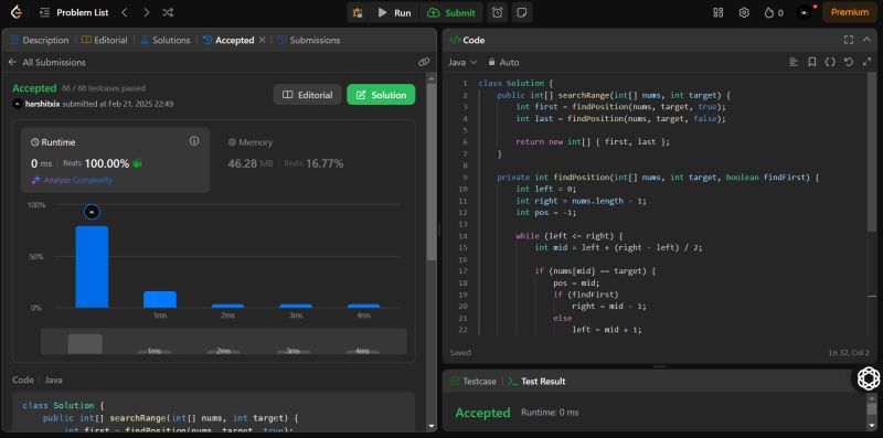 #day10 #100daysofcode #leetcode #binarysearch #arrays #problemsolving ... #day10 #100daysofcode #leetcode #binarysearch #arrays #problemsolving ...