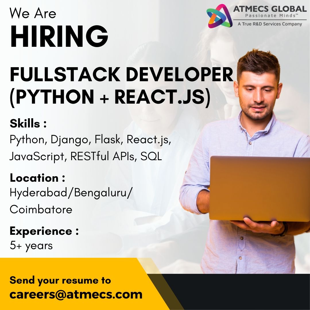 ATMECS Global Inc on LinkedIn: #python #django #flask #reactjs # ... ATMECS Global Inc on LinkedIn: #python #django #flask #reactjs # ...