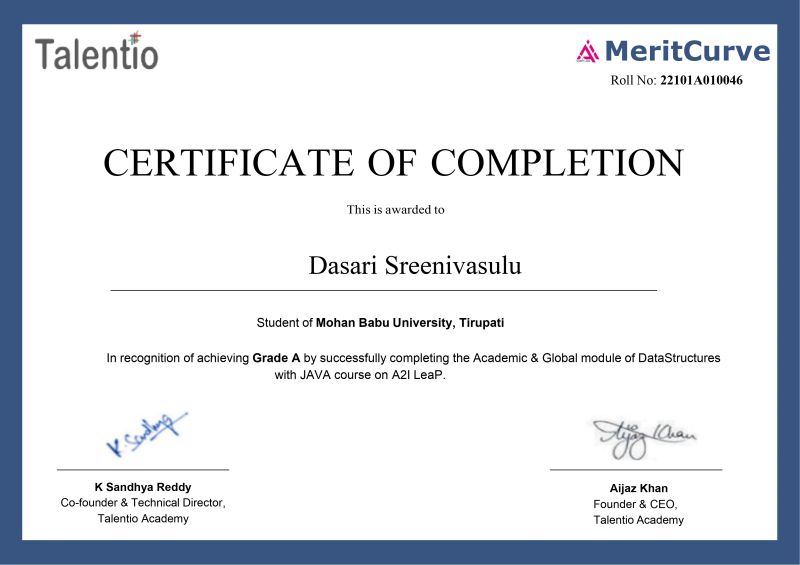 Dasari Sreenivasulu on LinkedIn: #dsa #java #talentio #meritcurve #a2i Dasari Sreenivasulu on LinkedIn: #dsa #java #talentio #meritcurve #a2i